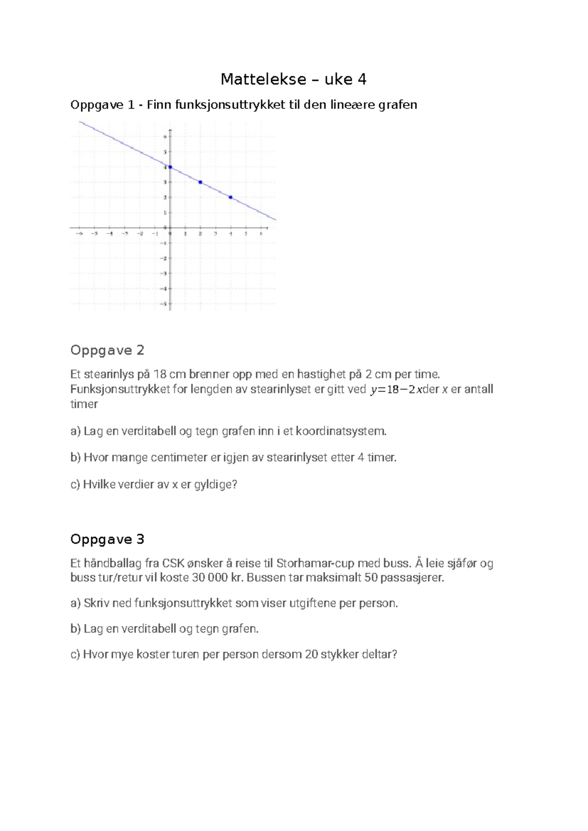 Mattelekse uke 4 øve 03 - En matte lekse jeg gjorde - Mattelekse – uke ...