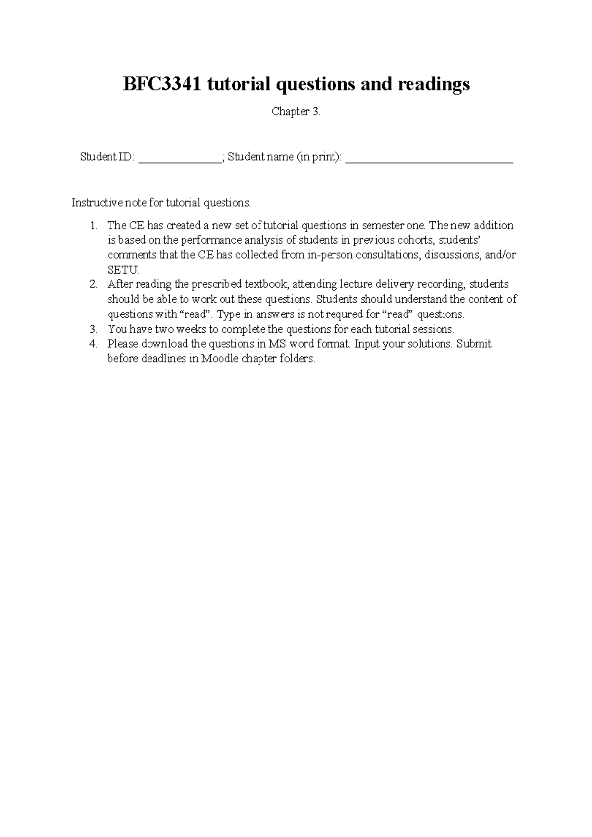 Tutorial Chap3 Qs - VBA stands for Visual Basic for Applications. It is ...