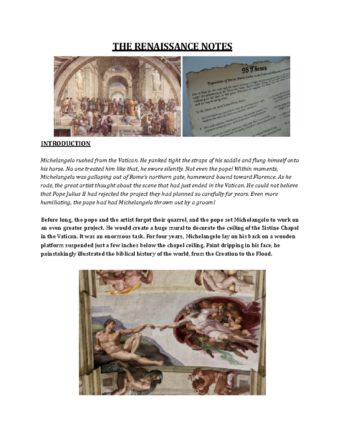 Renaissance art - this is good. use it. - THE RENAISSANCE NOTES ...