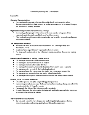 Community Policing Reflection - Even though Covid-19 took a significant ...