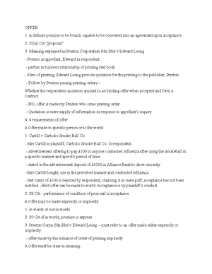 Offer - Definition of OFFER Section 2(a) of the Contract Act 1950 (CA ...