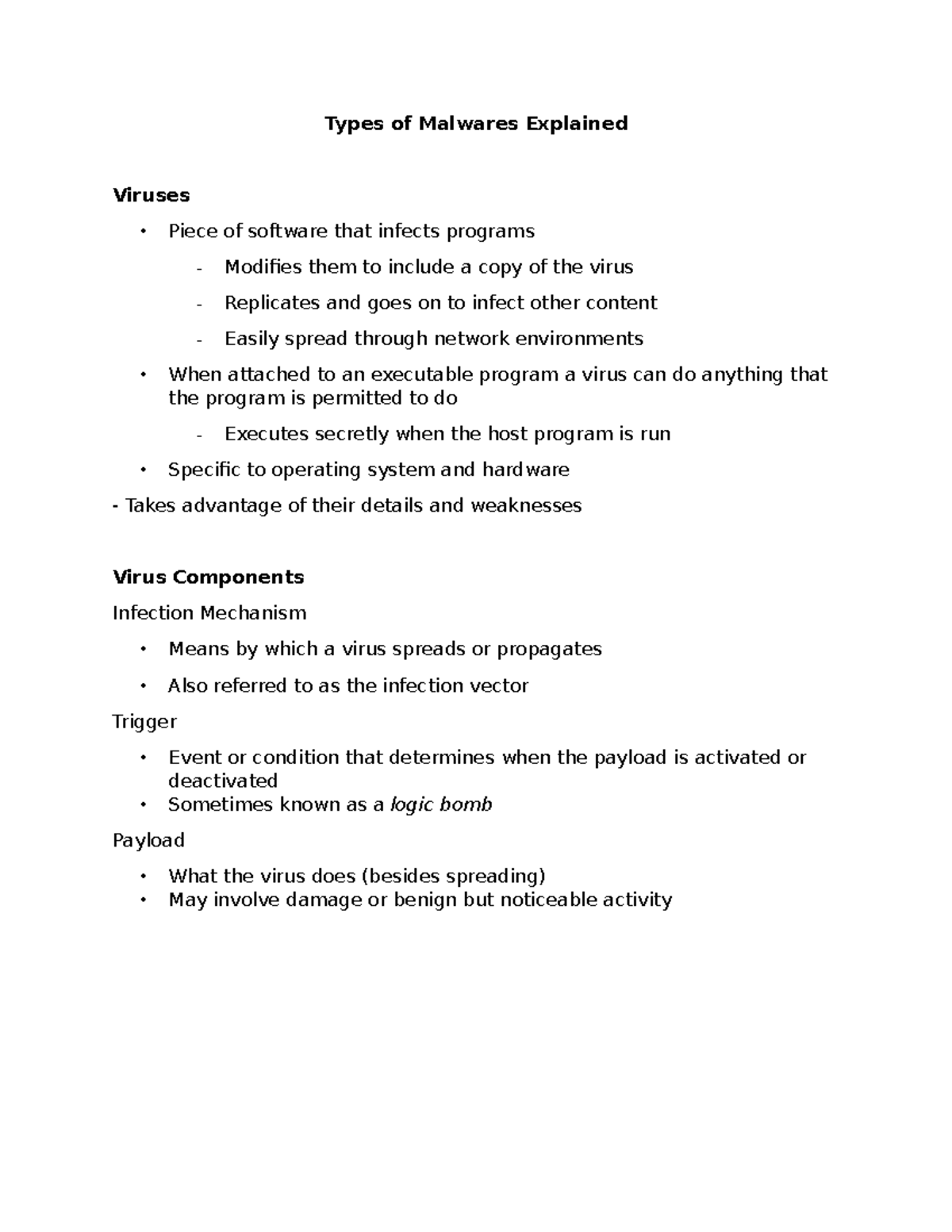 Types of Malwares Explained - Types of Malwares Explained Viruses Piece ...