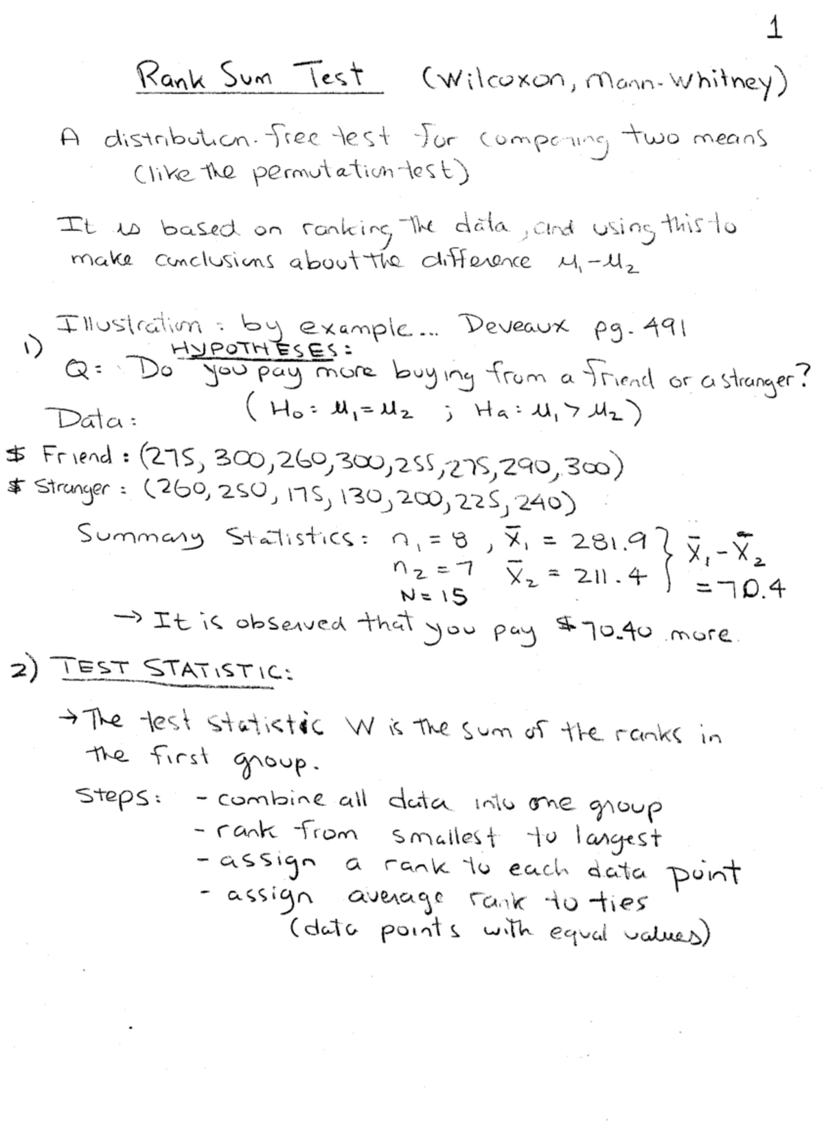 Rank Sum - stat 2080 - MINITAB-code for Rank-Sum test (Wilcoxon test ...