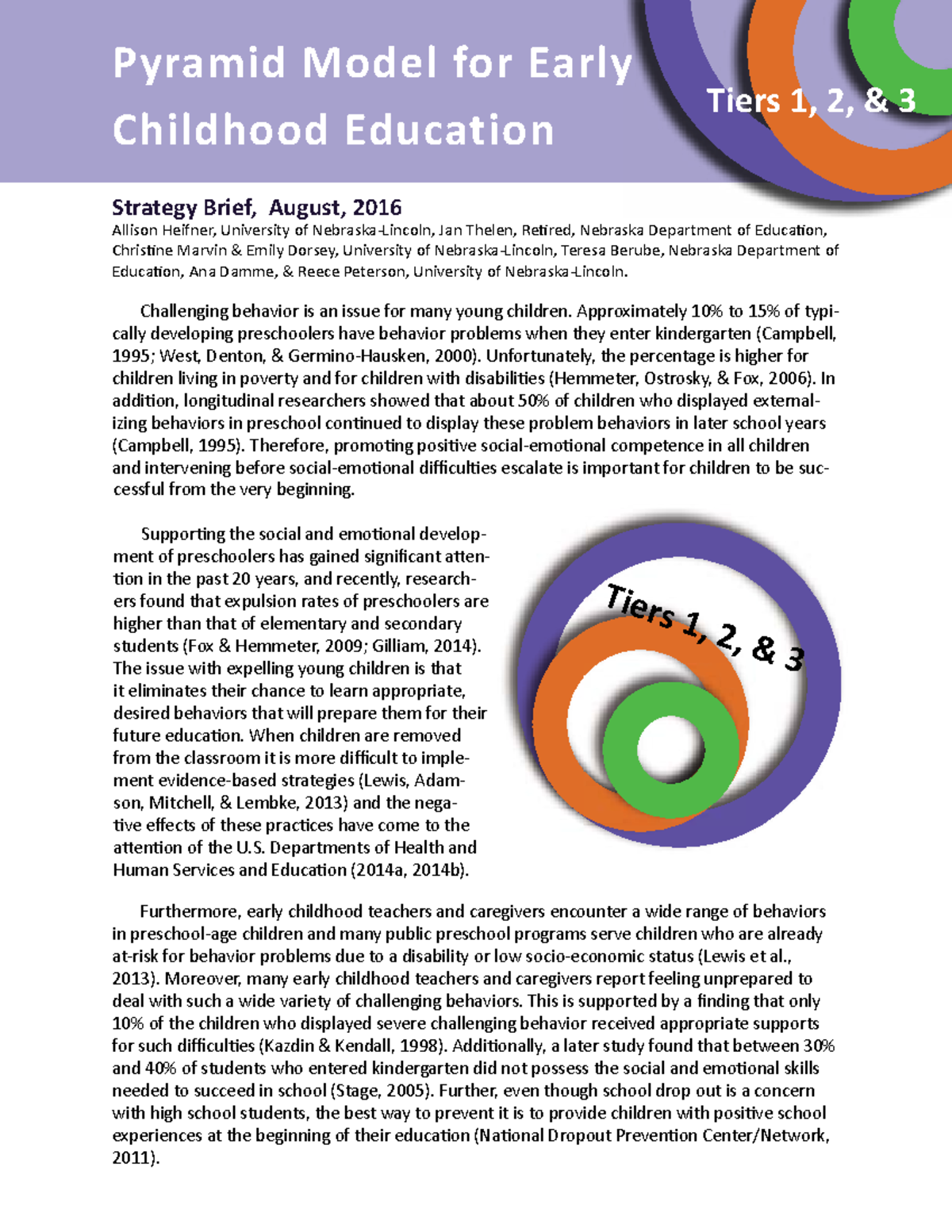Pyramid Model 8-22-16 0 - Pyramid Model for Early Childhood Education ...