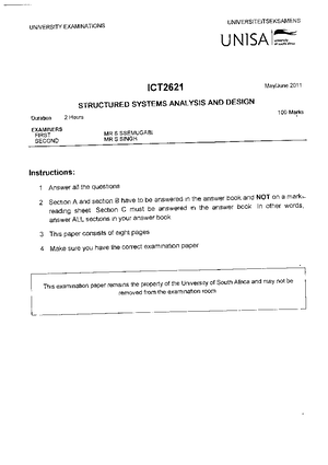 ICT2621 03 MARK100100 - assignment solutions - Page 1 of 10 Question 1 1 Draw, name and describe ...