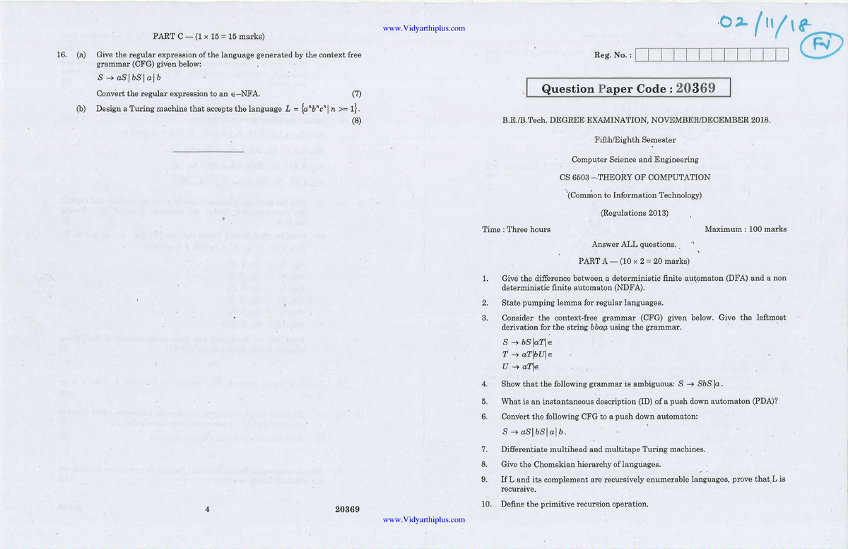 CS6503 - Vhjj - introduction to python - Vidyarthiplus Vidyarthiplus ...