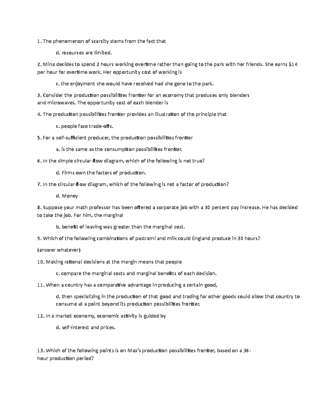 Assignment 1 - Ruchika Rungta - The phenomenon of scarcity stems from ...