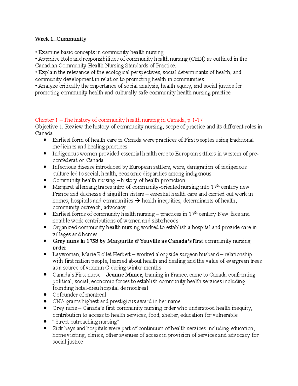 Community week 1 - Notes - Week 1. Community Examine basic concepts in ...