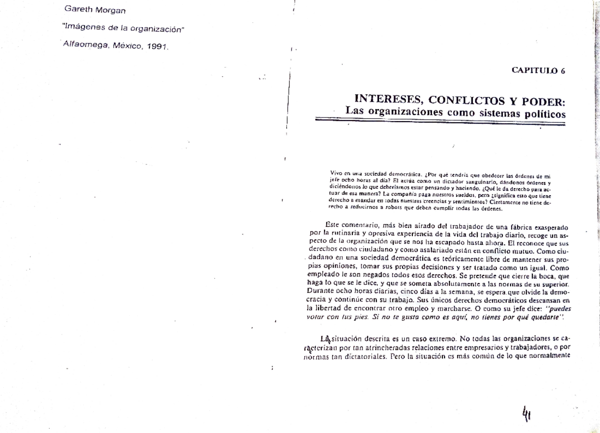 Morgan - Cap 6. Poder - Sociología de la Organización - Studocu