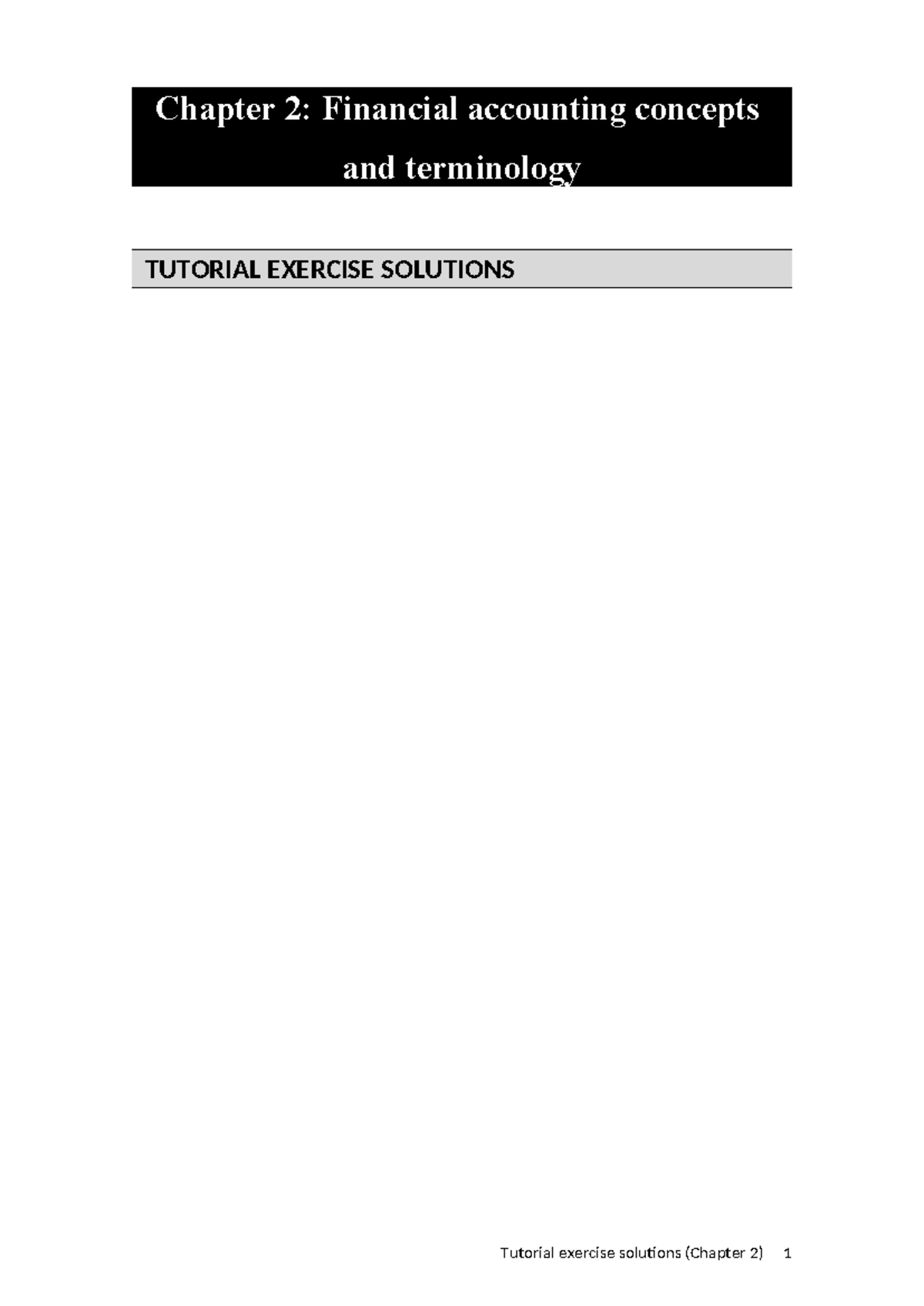 Text Book Solutions - Chapter 2 - Chapter 2: Financial accounting ...