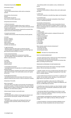 Entrep finals- notes - Determining The Right Location (Chapter 11) One ...