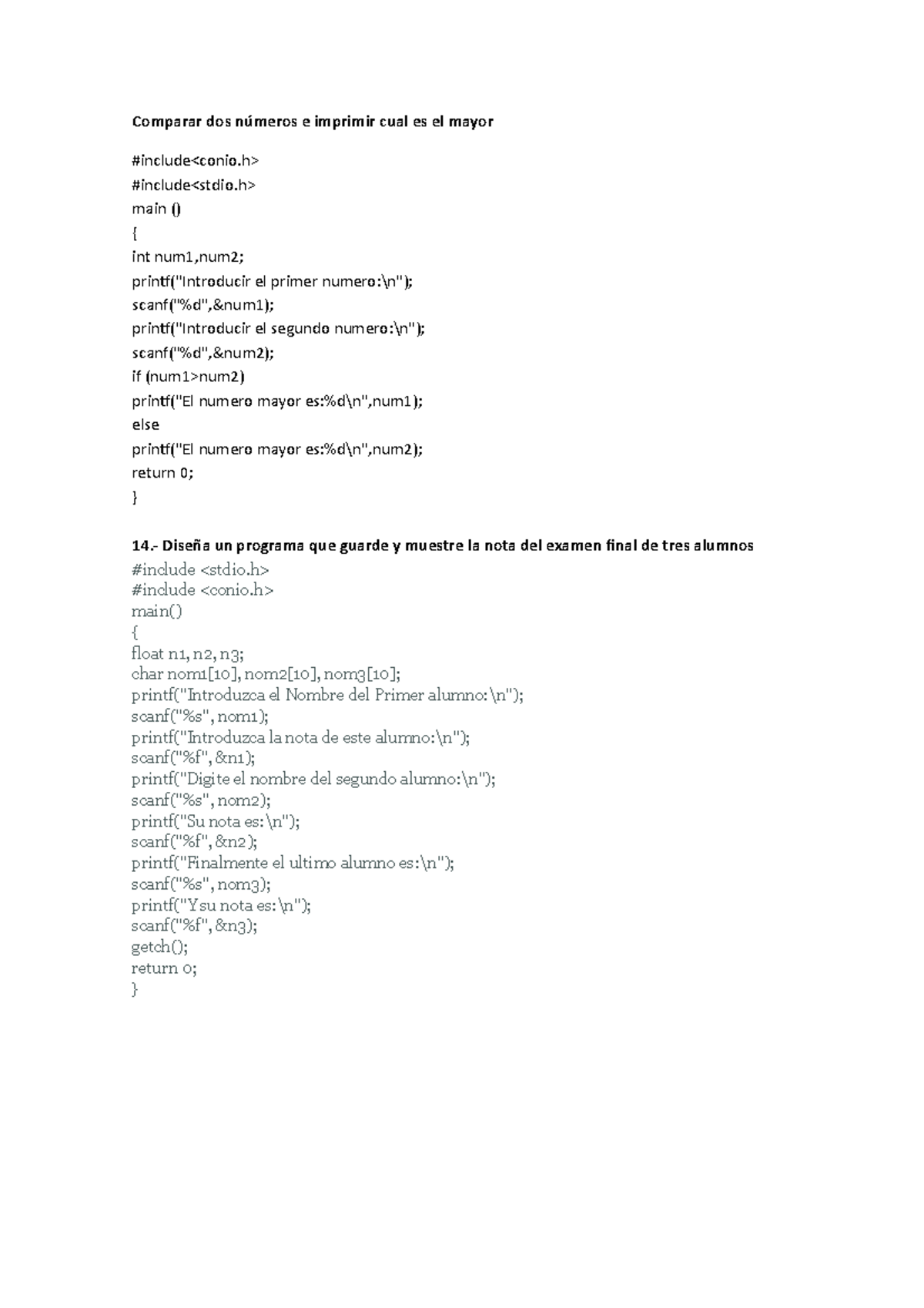 Comparar dos números e imprimir cual es el mayor - Comparar dos e ...