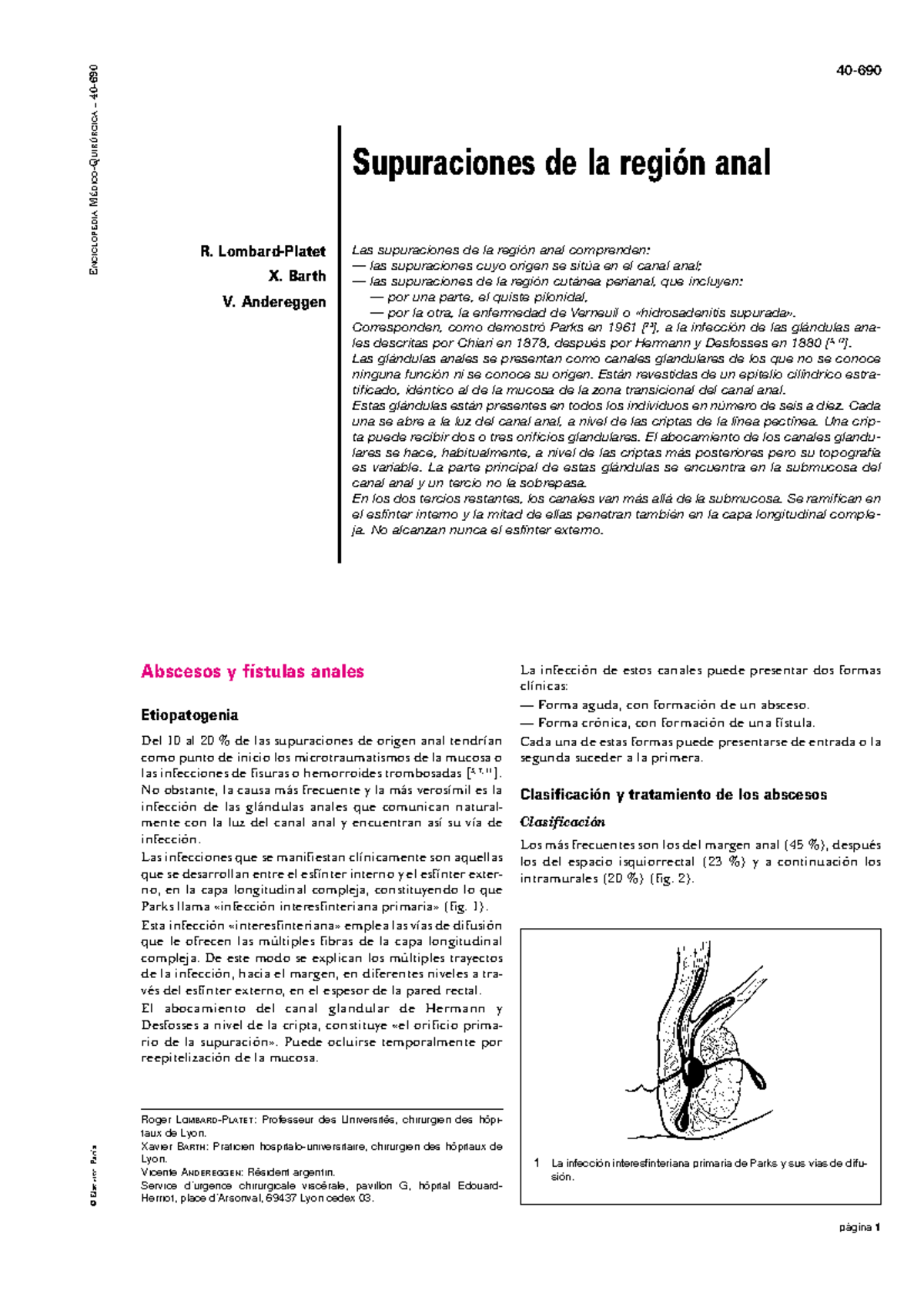 Supuraciones Anales - Abscesos y fístulas anales Etiopatogenia Del 10 ...