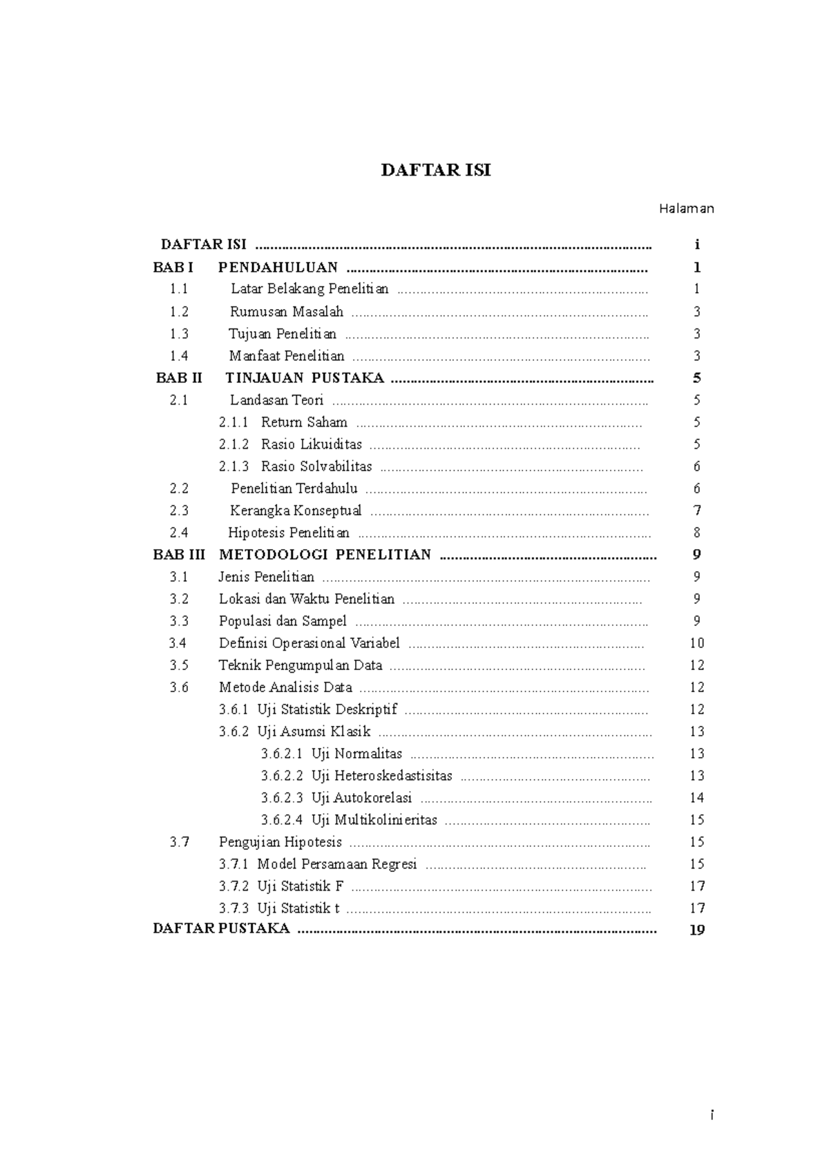 Proposal Vinche Innel 19031111033 - DAFTAR ISI Halaman BAB I ...