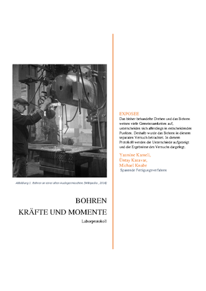 Spanarten und Spanformen Laborprotokoll - EXPOSEE In diesem ...