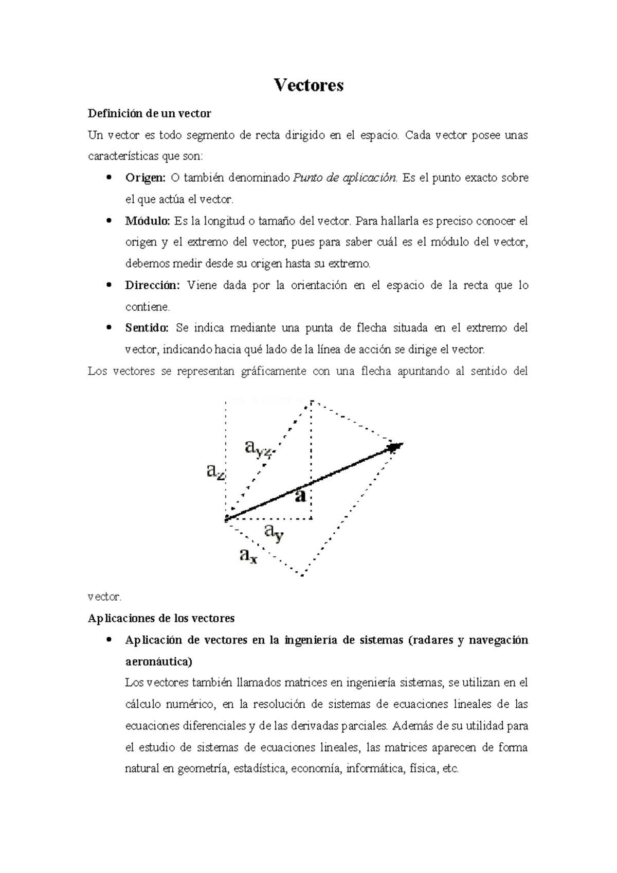 Vectores - Vectores Definición de un vector Un vector es todo segmento ...