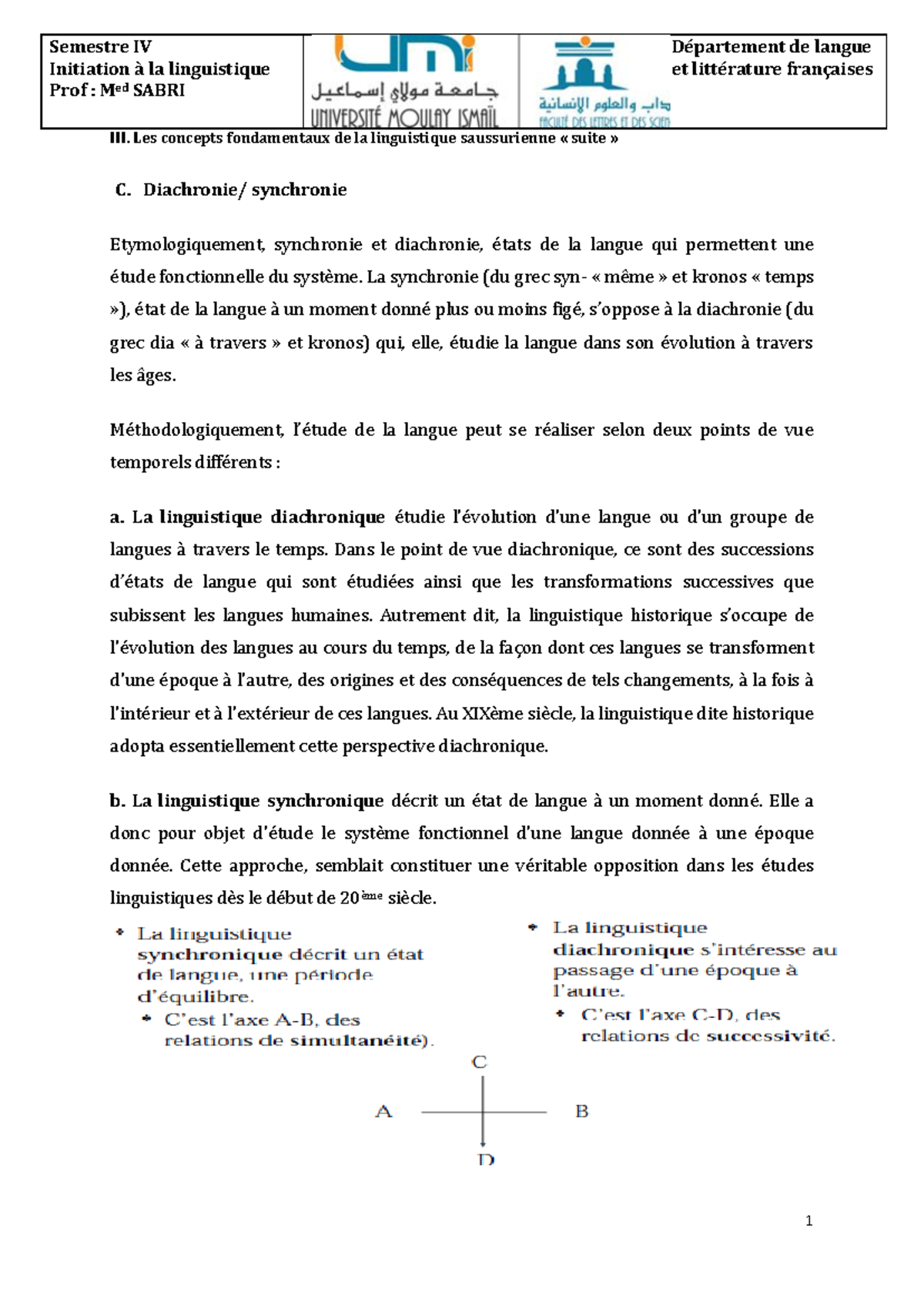 Diachronie et synchronie - III. Les concepts fondamentaux de la ...