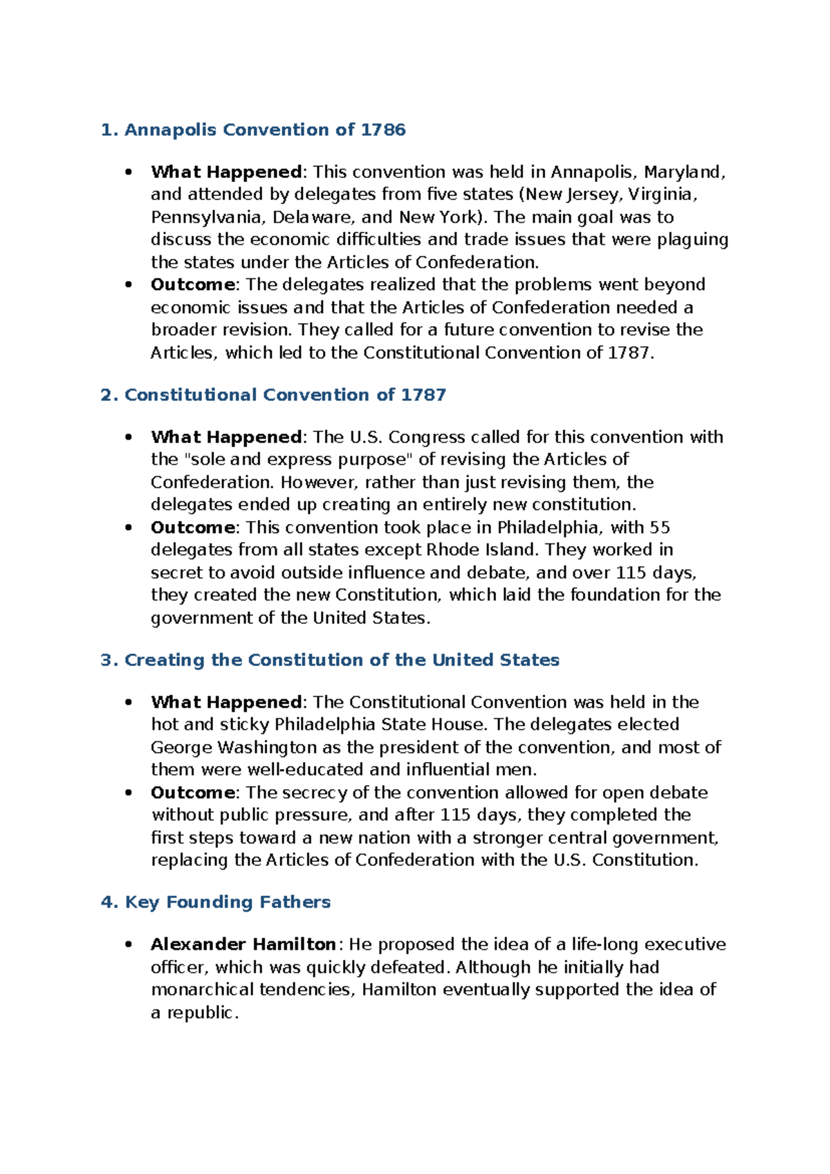 Constitutional Convention of 1787 - Annapolis Convention of 1786 What ...