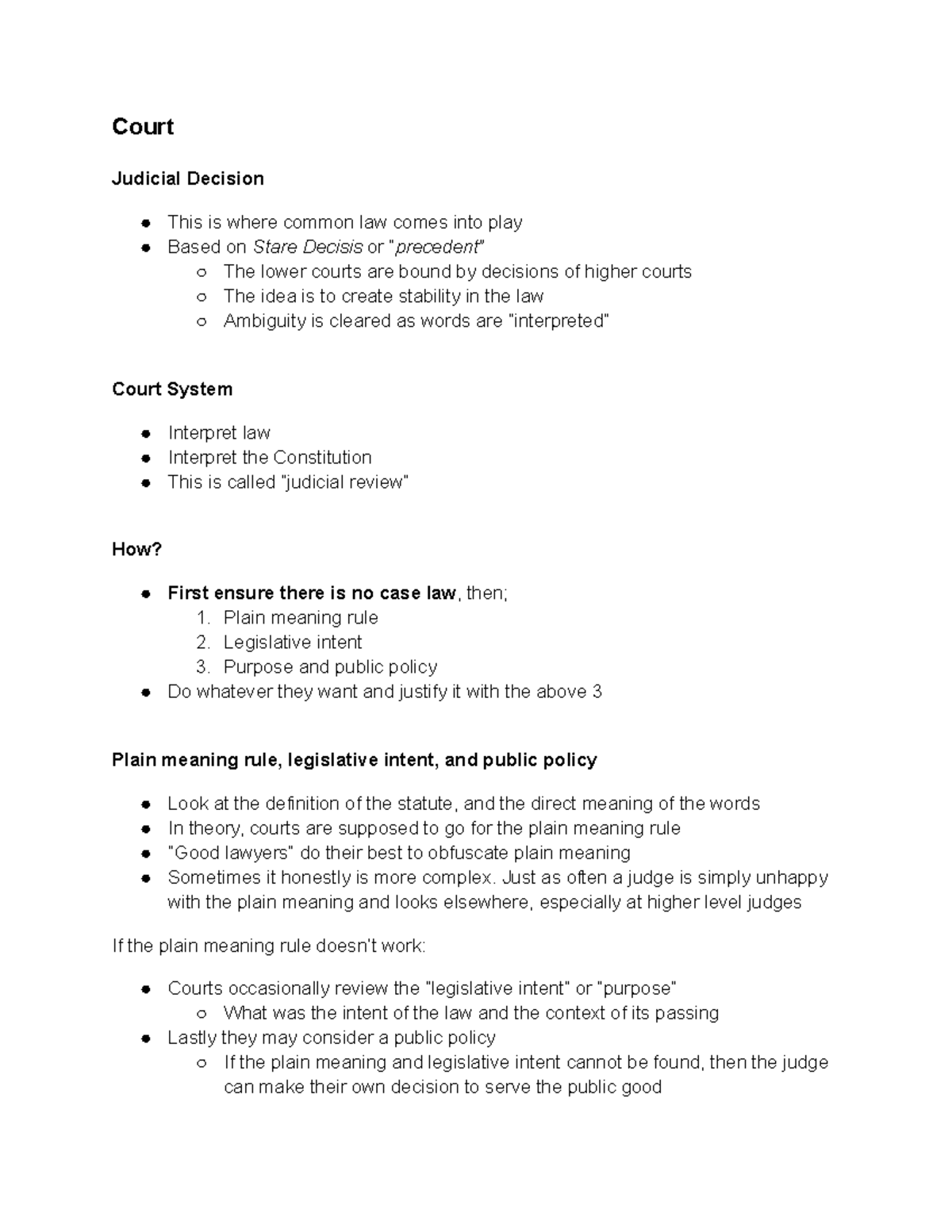 5 - Judicial System - Lecture notes 5 - BLAW 210 - WSU - Studocu