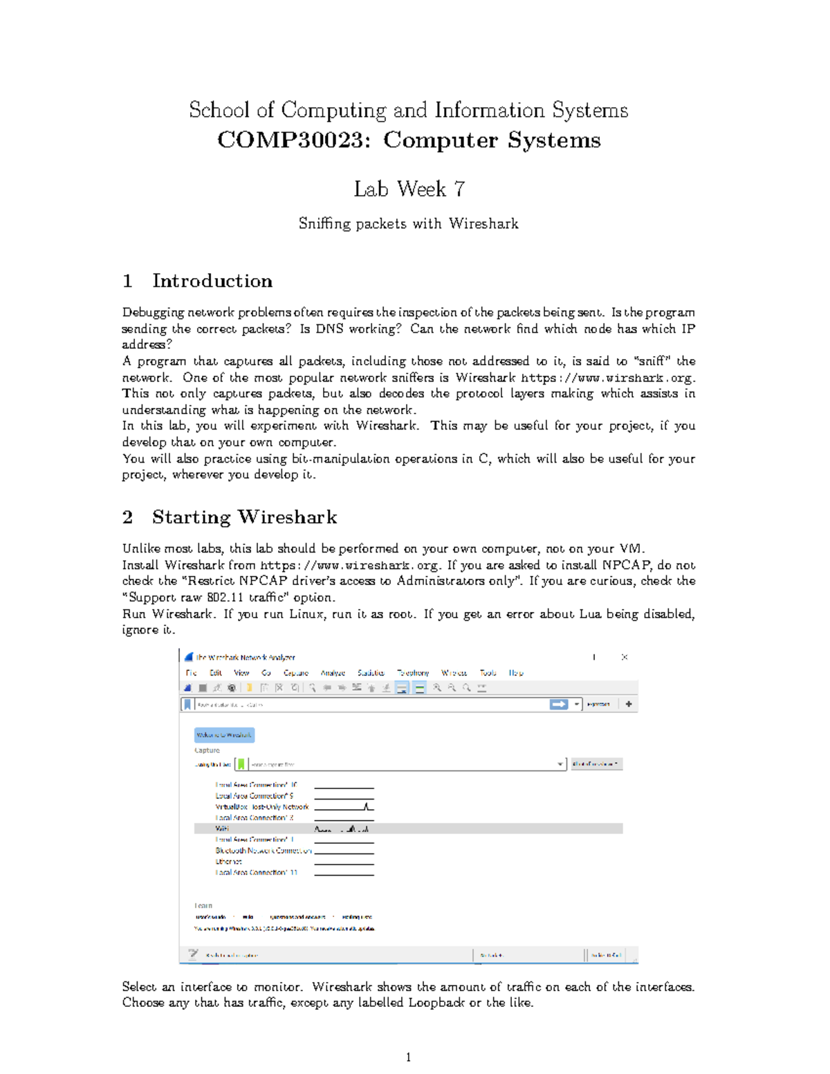 Lab7-wireshark - 1these are all about the lab practice - School of Computing and Information ...