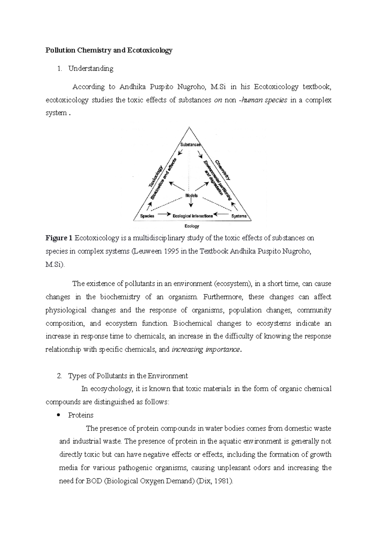 Pollution Chemistry and Ecotoxicology - Pollution Chemistry and ...