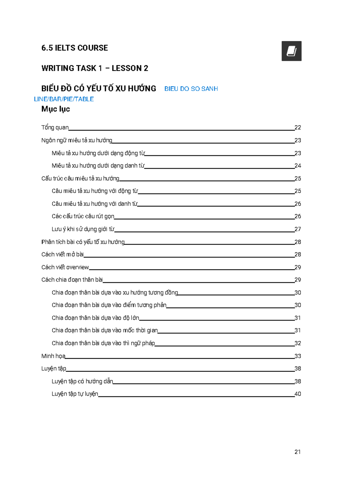 Wrt task1 so sanh - học - 6 IELTS COURSE BIỂU ĐỒ CÓ YẾU TỐ XU HƯỚNG WRITING TASK 1 – LESSON Tổng ...