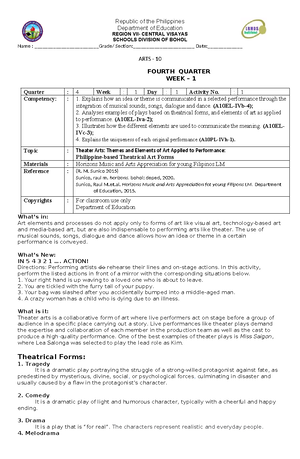 ARTS 10- Q4 WEEK 4 - Sample Activity sheet - CONCEPT NOTES ...