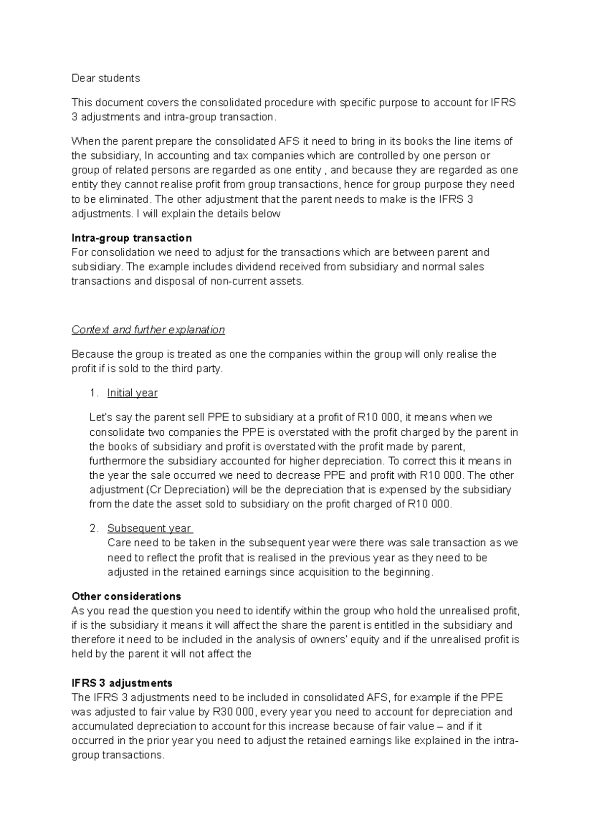 FAC3704 LO2 summary - Dear students This document covers the ...