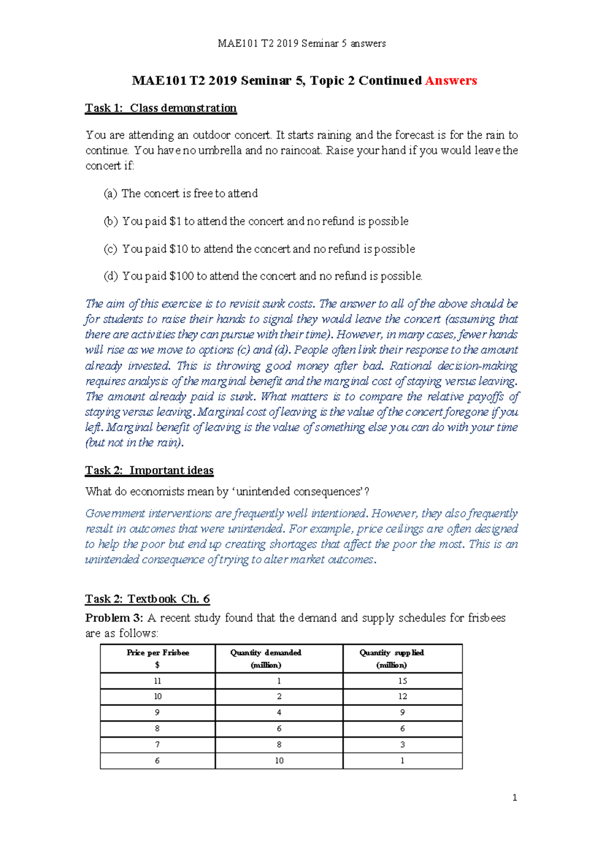 Sem5mae101 - goodluck - Warning: TT: undefined function: 32 MAE101 T2 2019 Seminar 5, Topic 2 ...