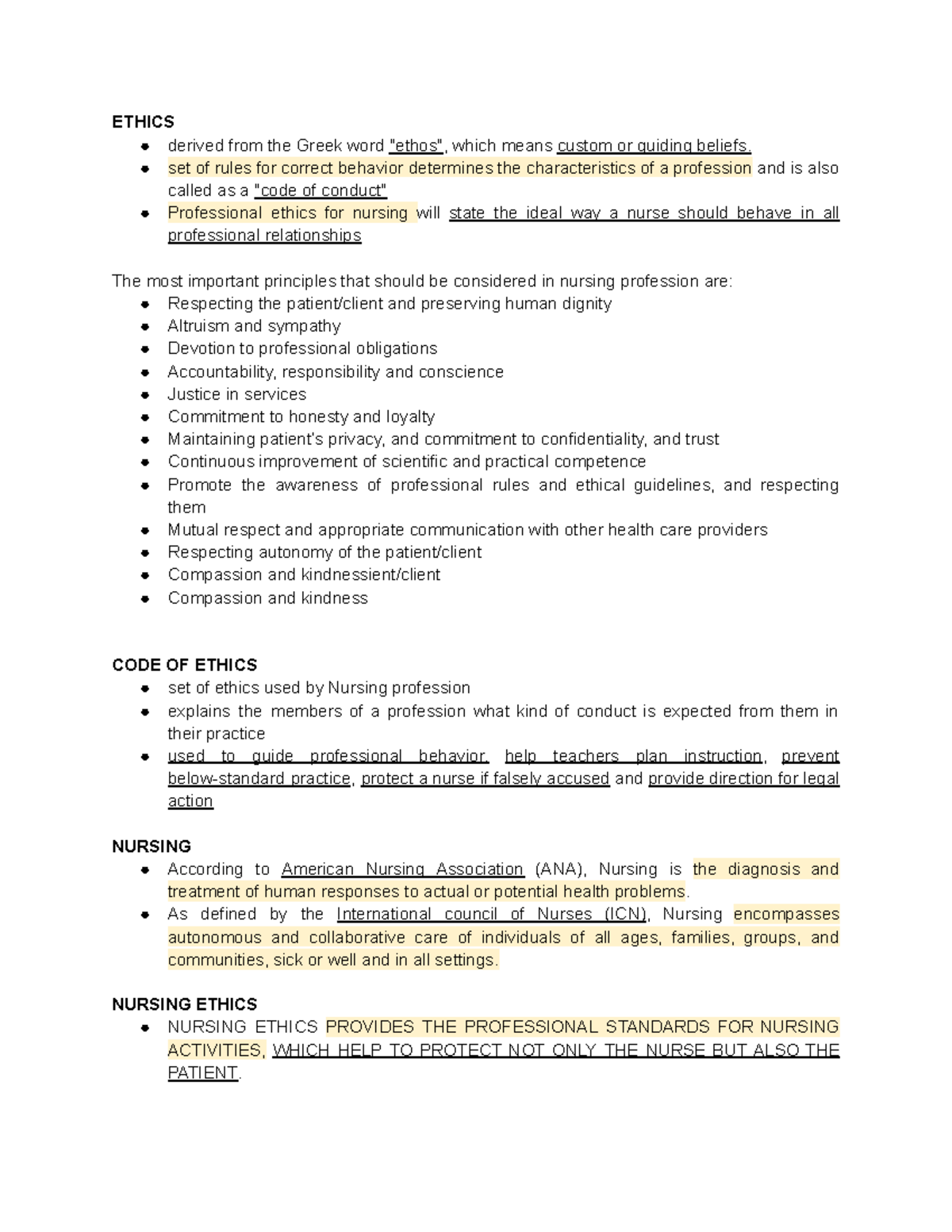 Ethics - ito - ETHICS derived from the Greek word "ethos", which means ...