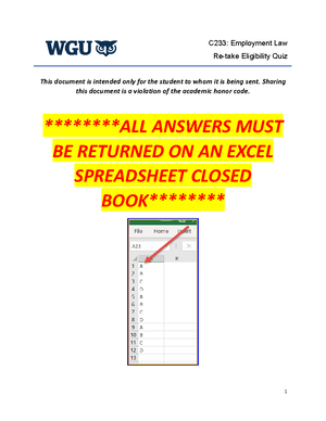 Success Guide - C233 - WGU - Studocu