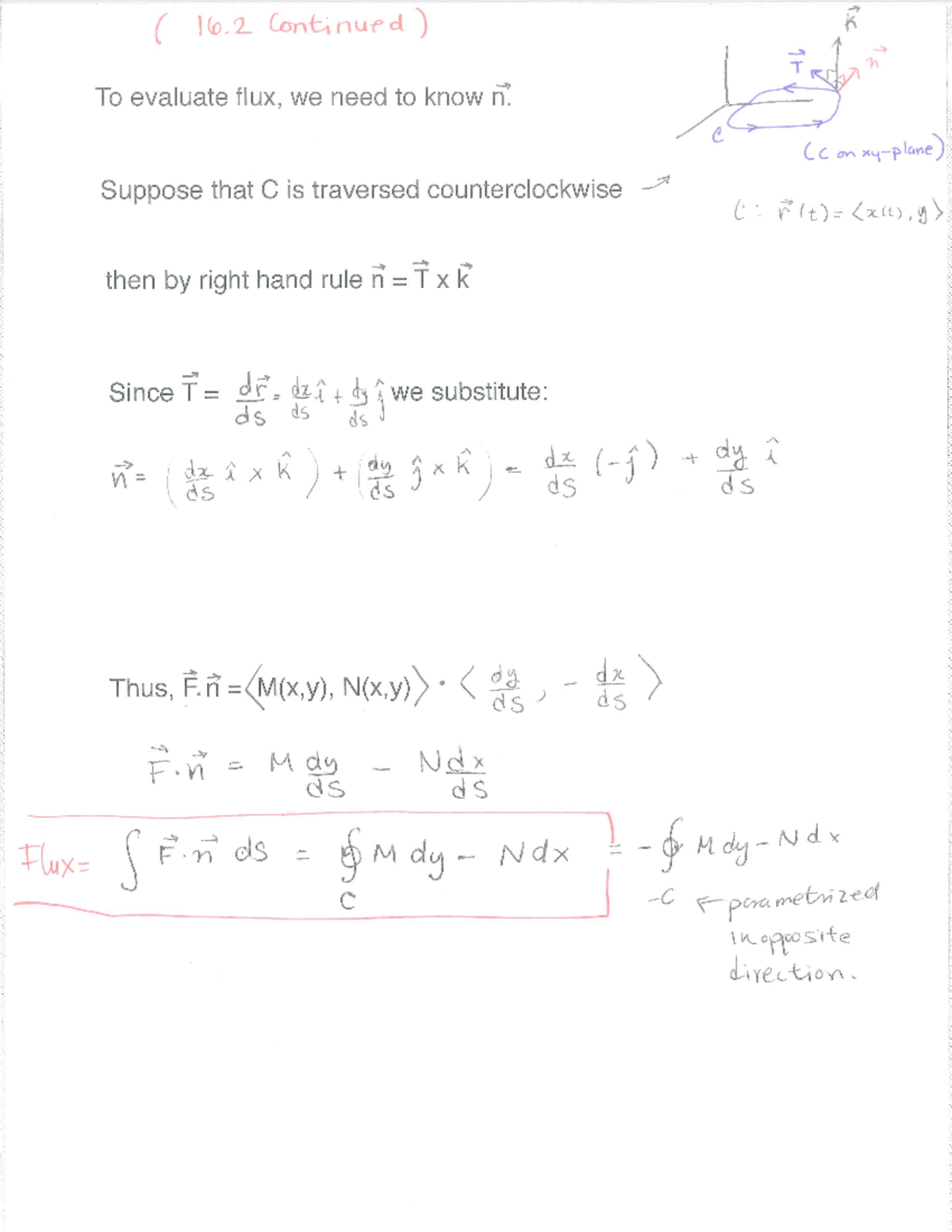 Lecture notes, lecture Chapter 16.3 - MATH 265 - Studocu