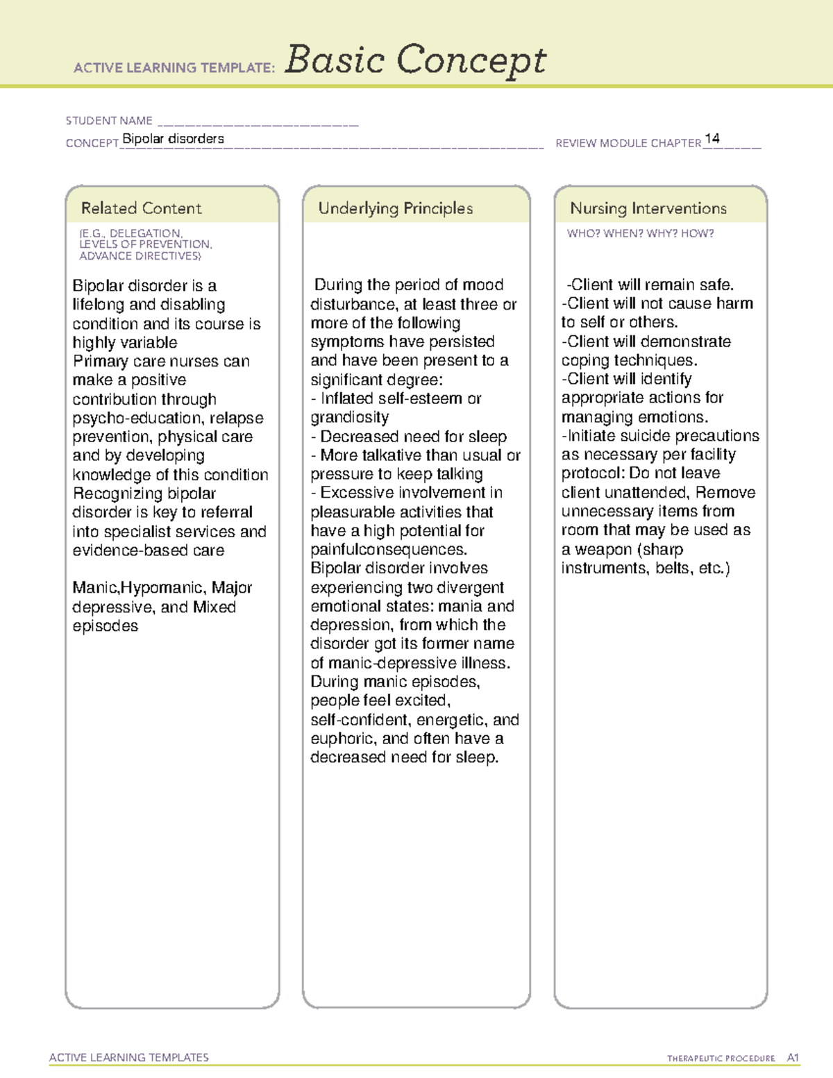 Active templates 3 - ati - Nurs 244 - ACTIVE LEARNING TEMPLATES ...