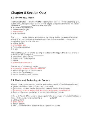 Chapter 7 Section Quiz - Chapter 7 Section Quiz 7 Deviance and Control Which of the following ...