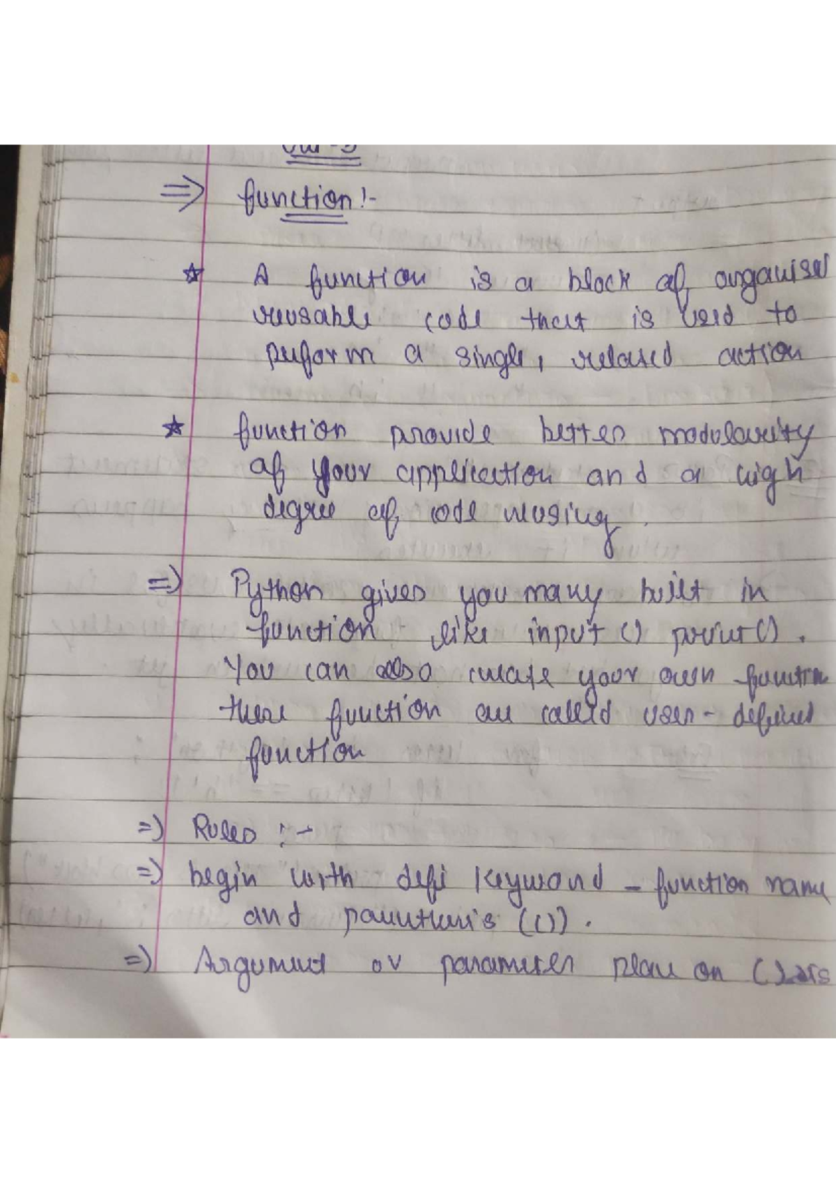 U-3 - hi cutie ! 😍 - function A function is a block of angauisel reusable code that is used to ...