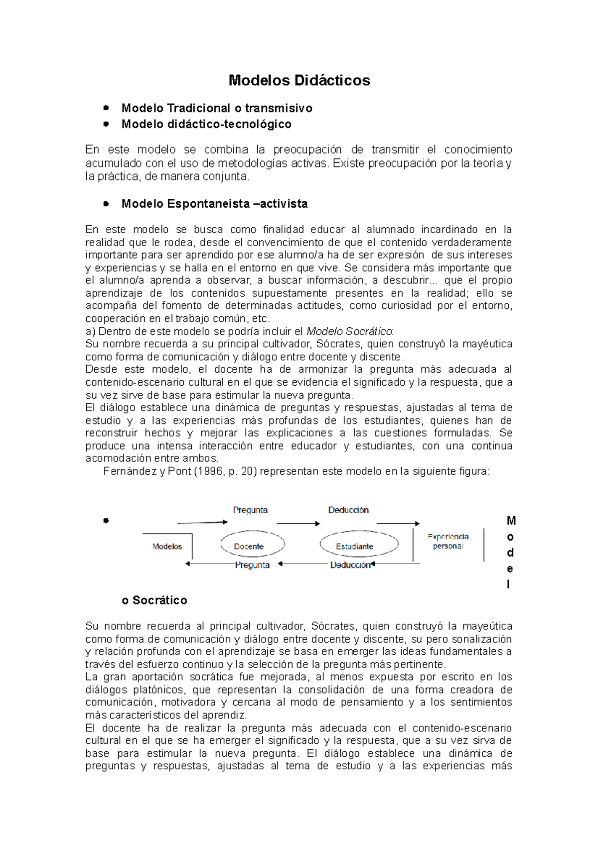 Modelos Didácticos - Modelos Didácticos Modelo Tradicional o ...