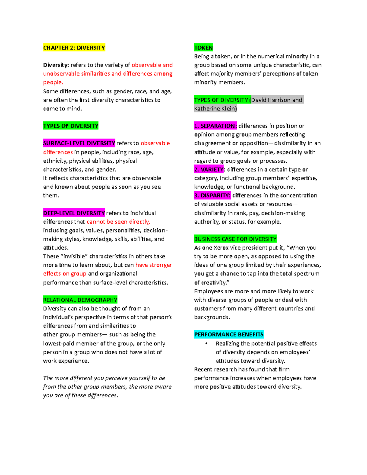 Chapter 2 Diversity - Human Behavior in Organization - CHAPTER 2 ...