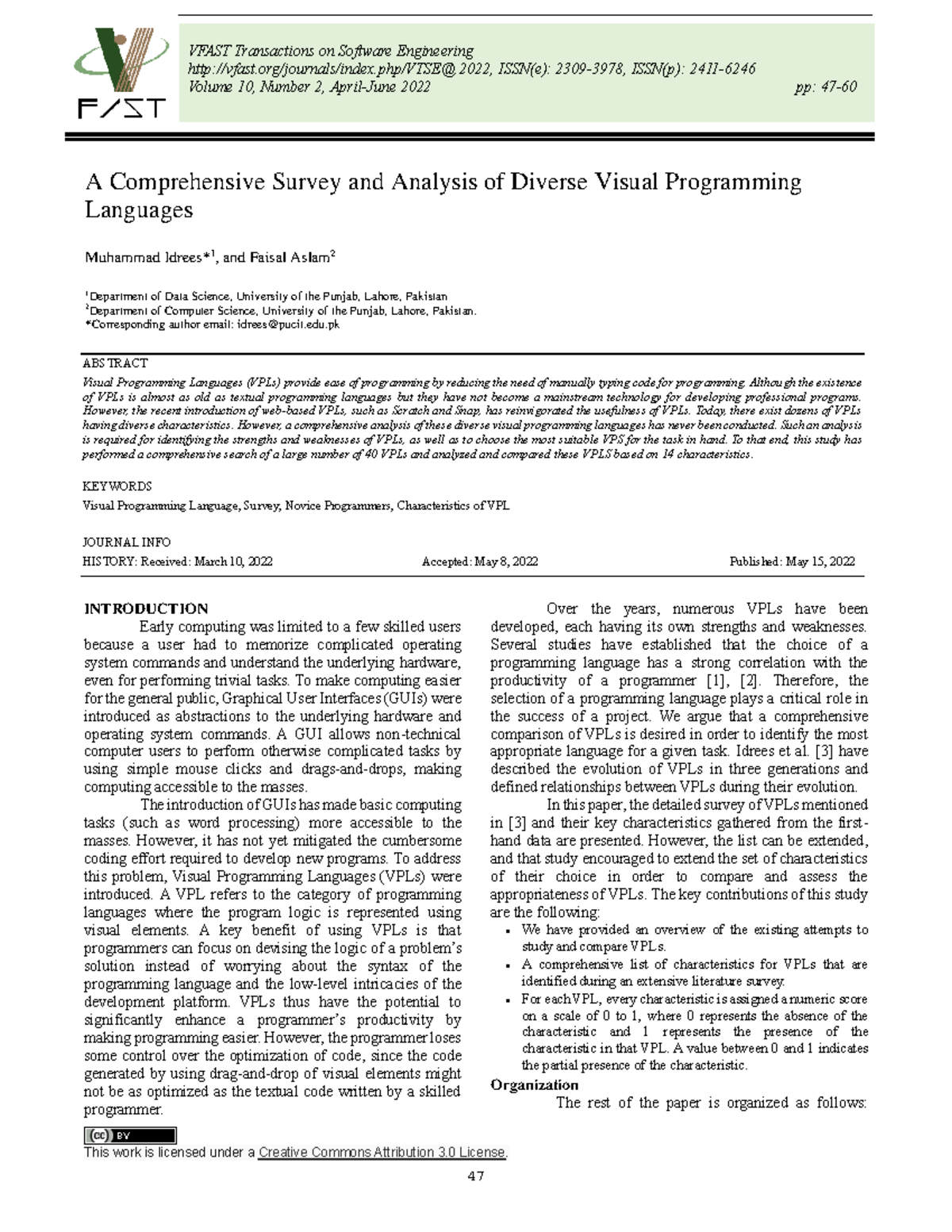 Visual Programming 1 - This work is licensed under a Creative Commons ...