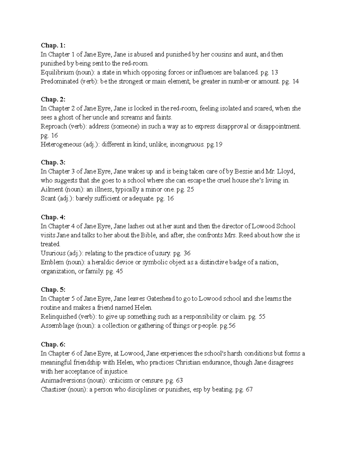 Jane eyre reading log - jane eyre - In Chapter 1 of Jane Eyre, Jane is ...