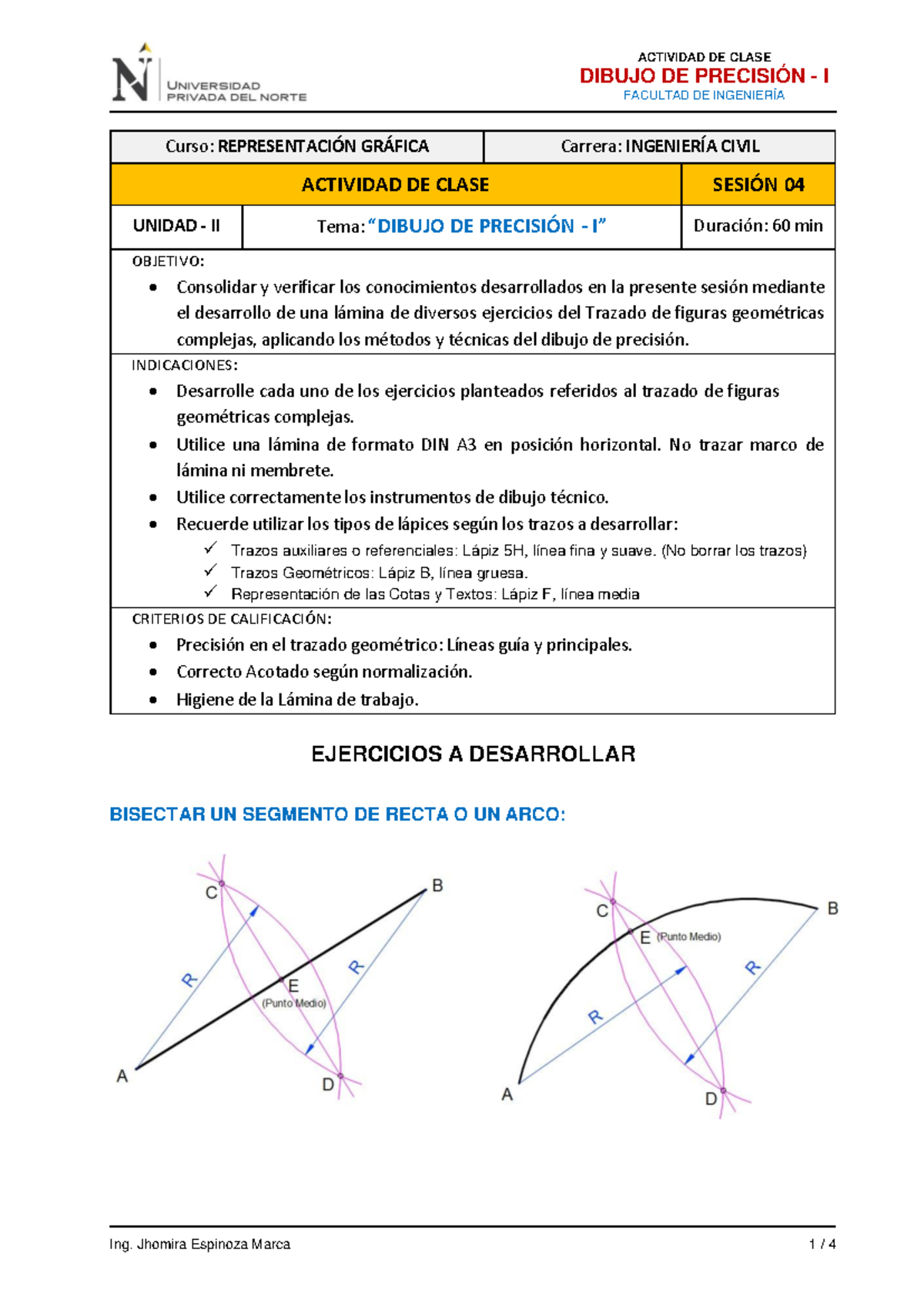 JP Actividad de Clase Sesión 04 Dibujo de Precisión I - DIBUJO DE ...