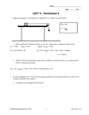 Quantitative forces diagrams with vector components practice - Name ...