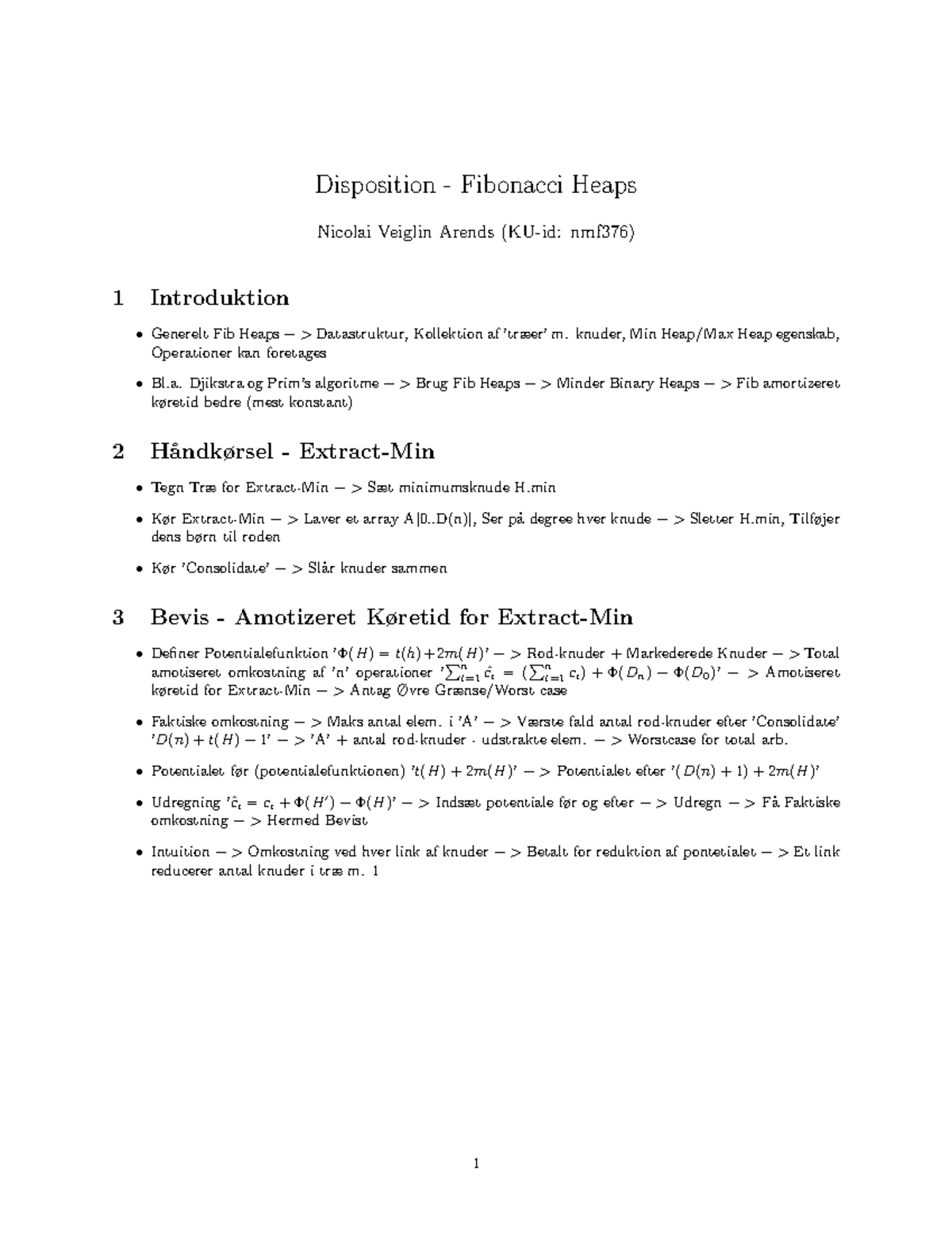 Eksamensdisposition: Fibonacci Heaps - Disposition - Fibonacci Heaps ...