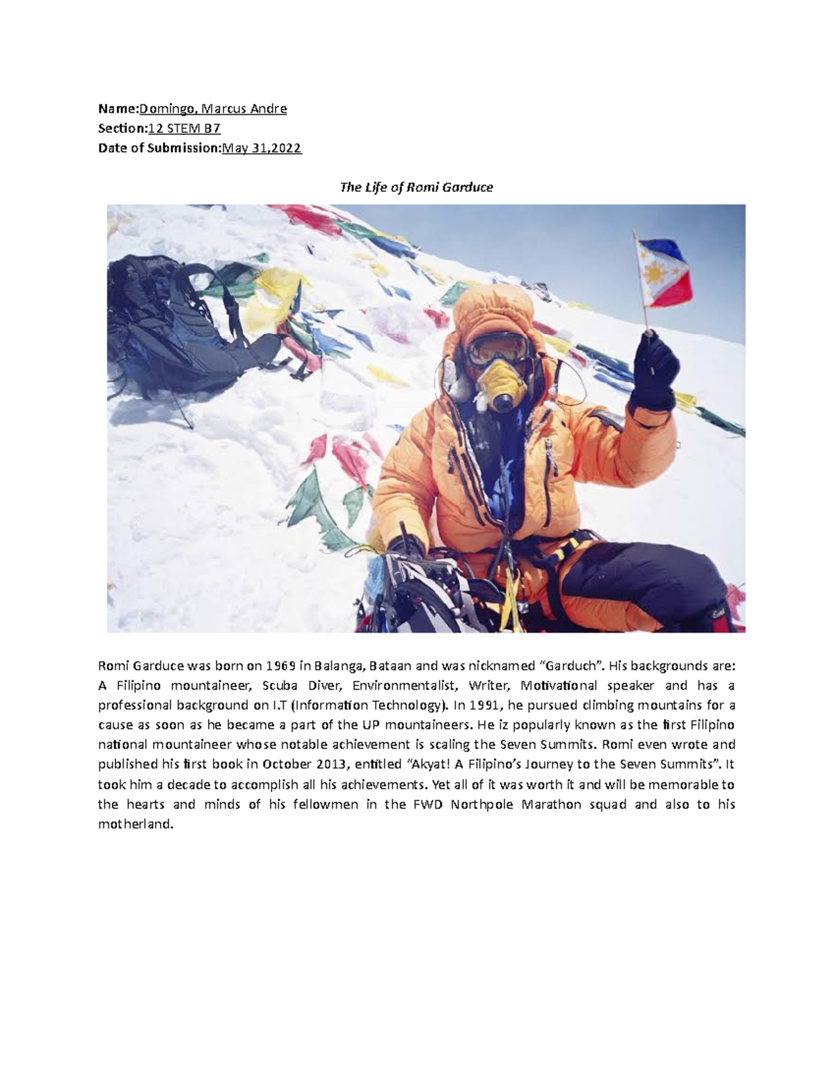 Romi Garduce Blog Domingo,Marcus - Name:Domingo, Marcus Andre Section ...