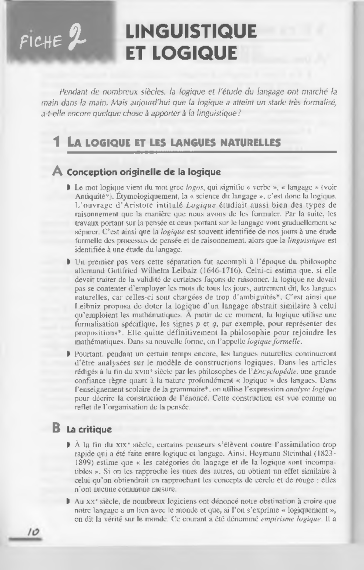 La linguistique - 2 - linguistiquet et logique - f\cwe % L I N G U I S ...