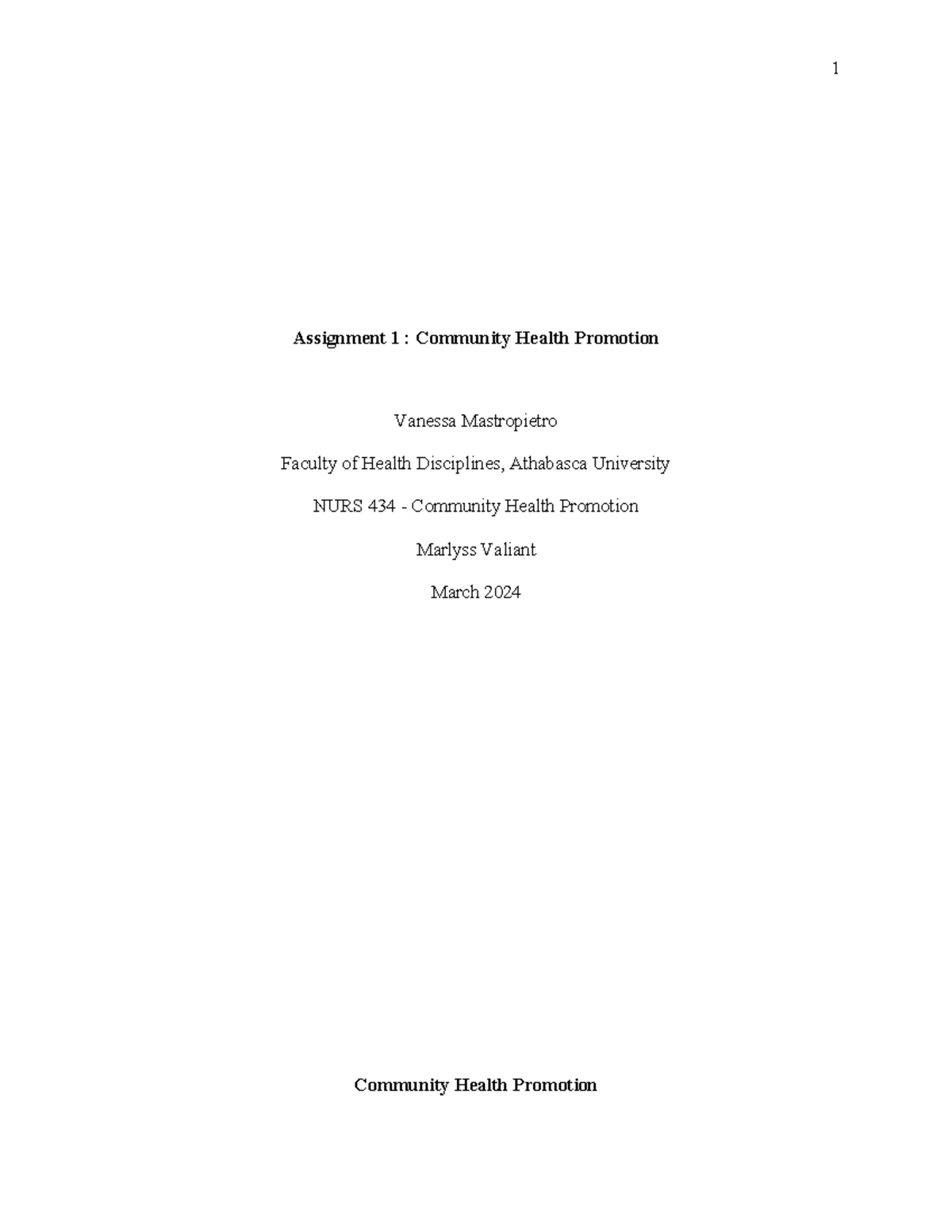 Assignment 1b - Detailed Overview and Guidelines - Assignment 1 ...