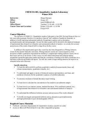 Chem 231 Report 3 - Experiment #3: Acid-Base Titration and Purity ...