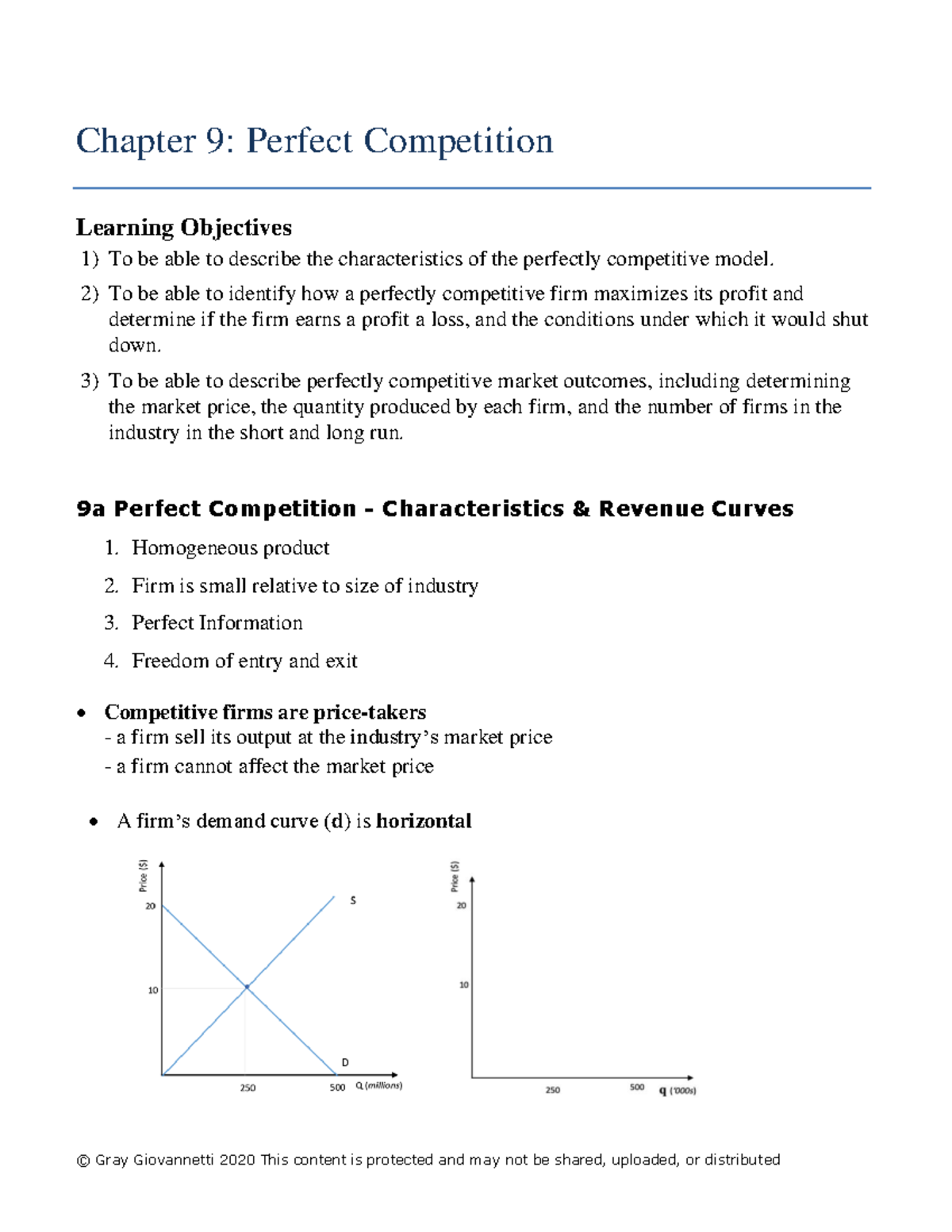 Ch09new - notes - Chapter 9: Perfect Competition Learning Objectives 1 ...