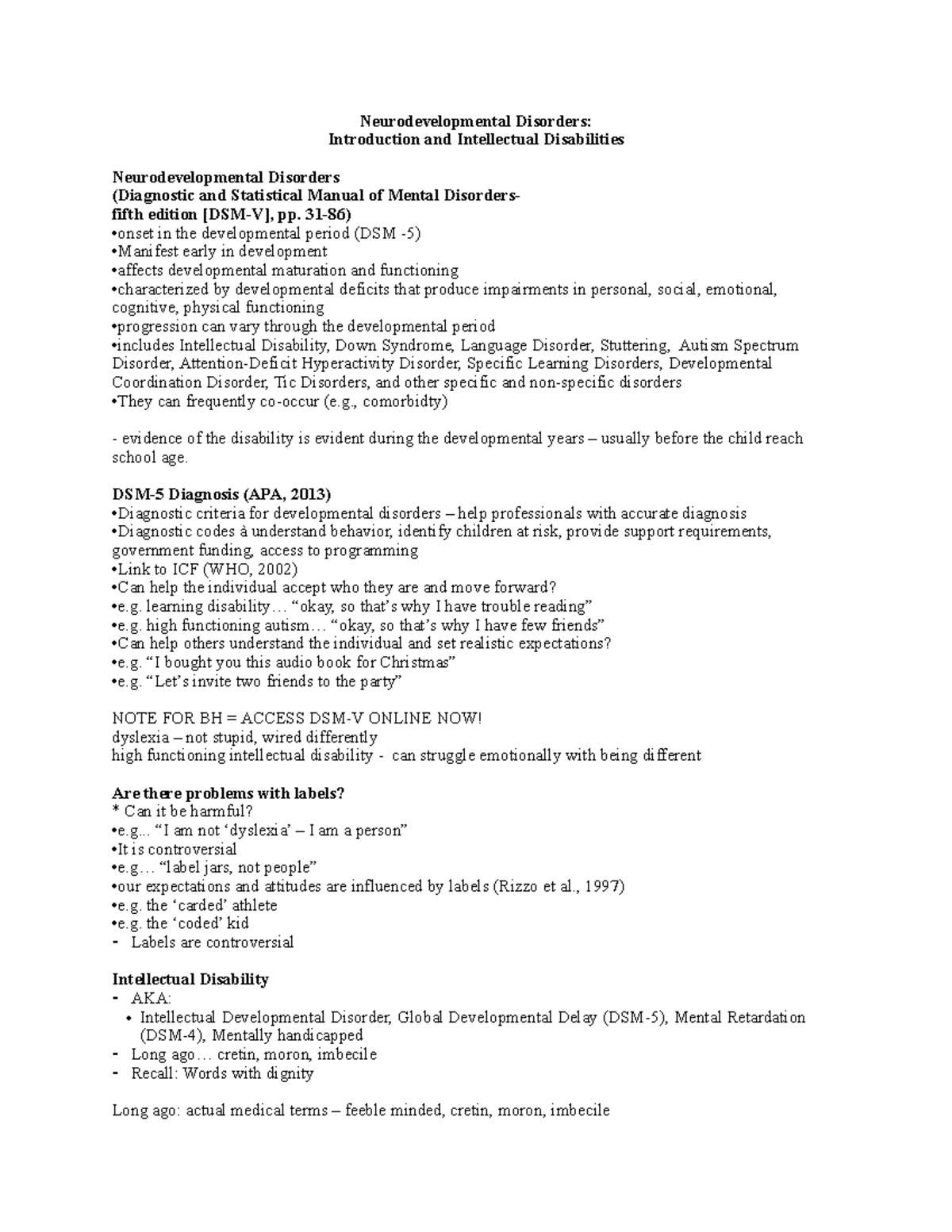 L14 - Professor Harvey - Neurodevelopmental Disorders: Introduction and ...