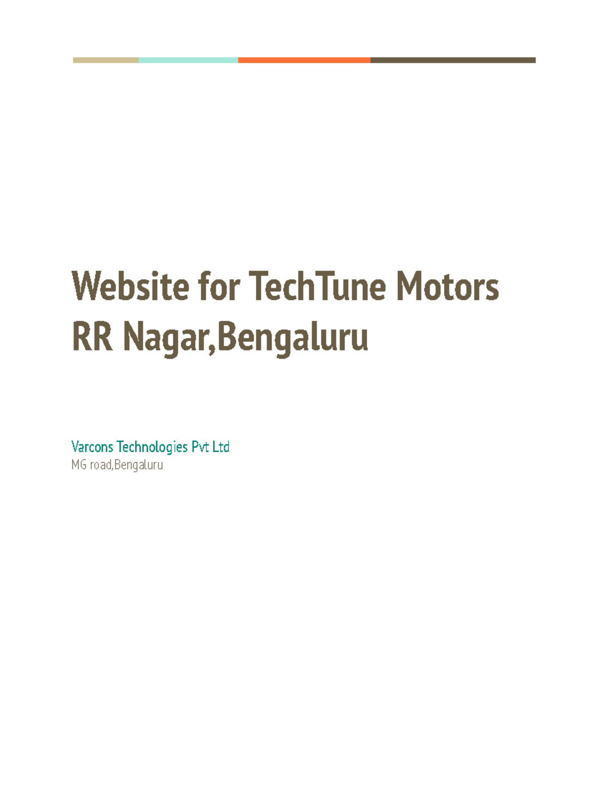 Fswd techtune motors- proposal - Website for TechTune Motors RR Nagar ...