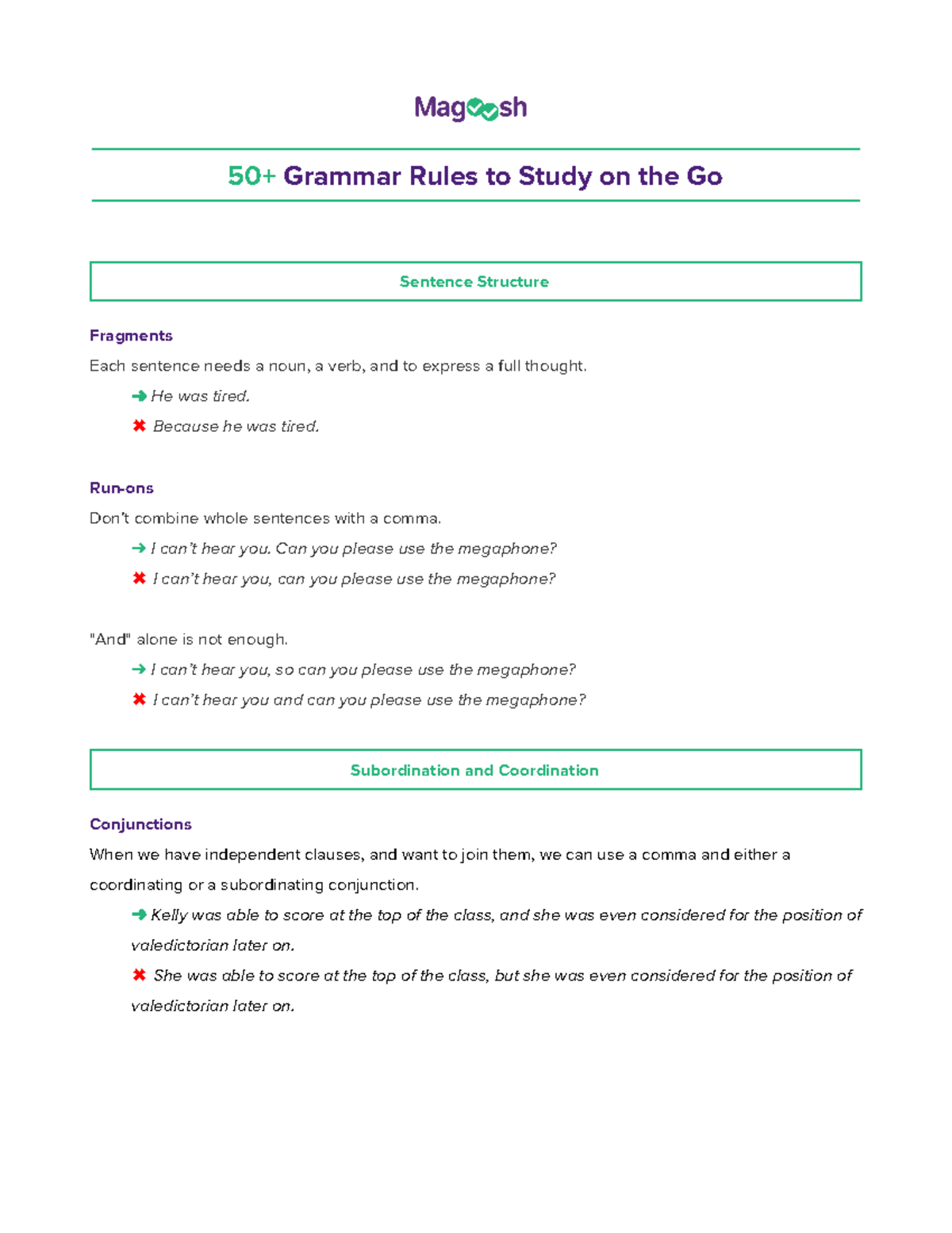 50 Grammar Rules - enjoy - 50+ Grammar Rules to Study on the Go ...